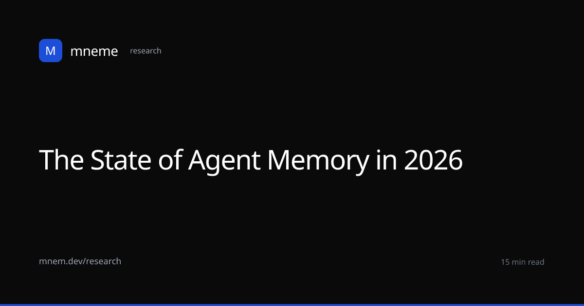 The State of Agent Memory in 2026 — 10 Projects Compared | Mneme